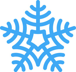 Winter snowflake isolated on white Royalty Free Vector Image