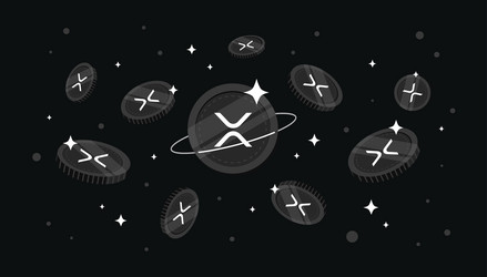 Xrp cryptocurrency concept banner background Vector Image