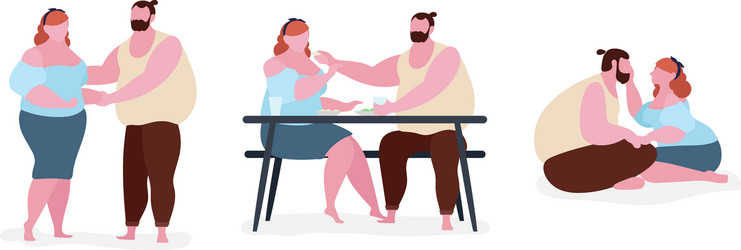 Fat Couple Cartoon Vector Images (over 700)