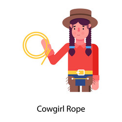 Cowgirl rope Royalty Free Vector Image - VectorStock