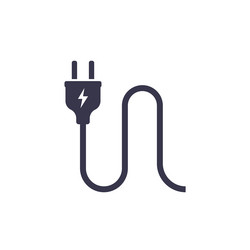 Electric plug power consumption ac symbol Vector Image