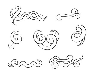 Outline rope icon isolated on white doodle swirl Vector Image