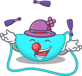 Juggling hobo bag shape on a cartoon Royalty Free Vector