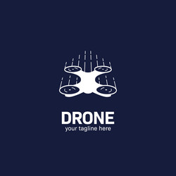 Fpv drone racing logo quadcopter race Royalty Free Vector