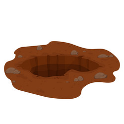 A big hole ground works Royalty Free Vector Image