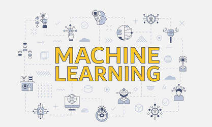 Machine learning diagram explaining Royalty Free Vector