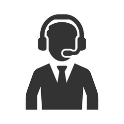 Call center agent icon Royalty Free Vector Image