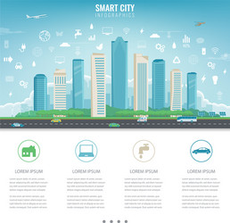 City infographic modern Royalty Free Vector Image