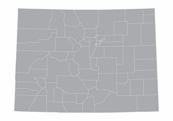 Colorado counties map Royalty Free Vector Image