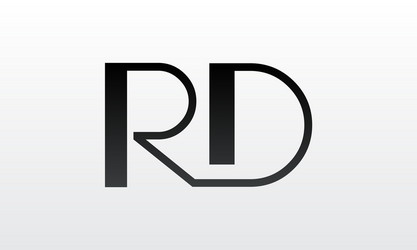 Initial rd letter logo with creative modern Vector Image