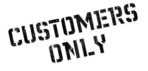 Customers only rubber stamp Royalty Free Vector Image