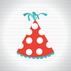 Printable red panda paper hat party die cut Vector Image