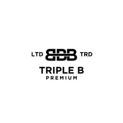 Triple b bbb letter logo icon design Royalty Free Vector