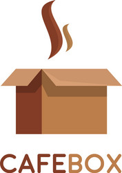 Cafe coffee pixel logo design Royalty Free Vector Image