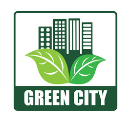 Green city design Royalty Free Vector Image - VectorStock