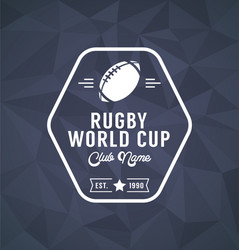 Rugby world cup logo sport design Royalty Free Vector Image