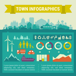 Infographics town and village Royalty Free Vector Image