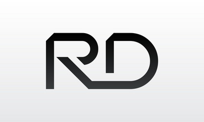 Initial rd letter logo with creative modern Vector Image