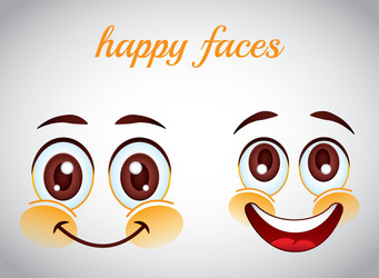 Smiley faces expressing different feelings Vector Image