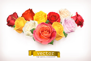 Horizontal seamless background with red roses Vector Image
