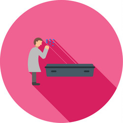 Crying over dead body Royalty Free Vector Image