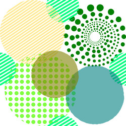 Different shaped circles green pantone seamless Vector Image