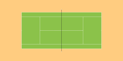 Empty scheme of volleyball court Royalty Free Vector Image