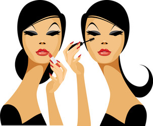 Make up concept Royalty Free Vector Image - VectorStock