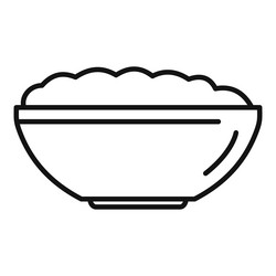 Mash potato meal icon outline dish food Royalty Free Vector