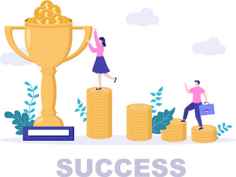 Success achieving vision goal planning target Vector Image