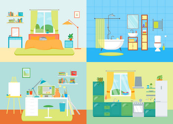 Cartoon House Interior Vector Images (over 51,000)