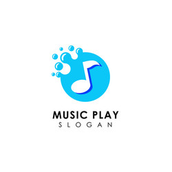 Music time logo icon Royalty Free Vector Image