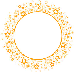 Oval polygonal banner with stars Royalty Free Vector Image