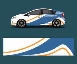 Wrap car design theme template Royalty Free Vector Image