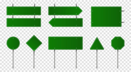 Road green traffic sign Royalty Free Vector Image