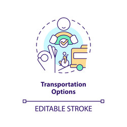Transportation option blue gradient concept icon Vector Image