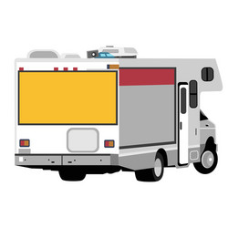 Rv motorhome template side front back view Vector Image