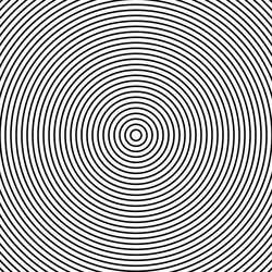 Abstract concentric circles texture in black Vector Image