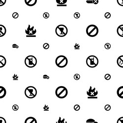 Ban icons pattern seamless white background Vector Image