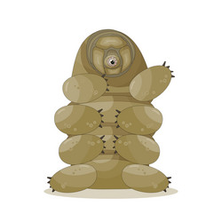Brown isolated happy quirki cute cartoon Vector Image