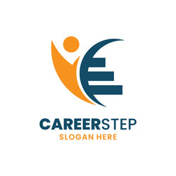 Career step logo template design leadership Vector Image