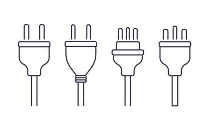Electric plug power consumption ac symbol Vector Image