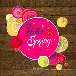 Hello spring banner Royalty Free Vector Image - VectorStock