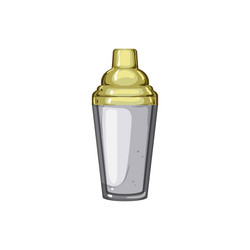 Alcohol cocktail shaker cartoon Royalty Free Vector Image
