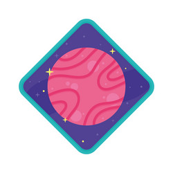 Stars space outer sticker Royalty Free Vector Image