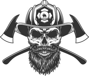 Skull Beard Firefighter Vector Images (17)