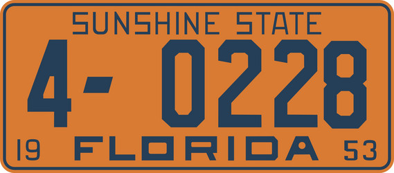 Florida License Plate Clipart