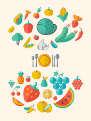 Food infographic template Royalty Free Vector Image