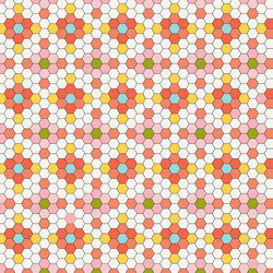 Set of hexagonal patterned tiles Royalty Free Vector Image