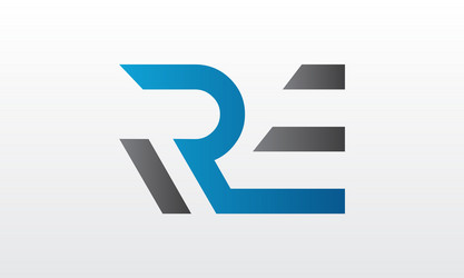 Abstract letter re logo design template creative Vector Image